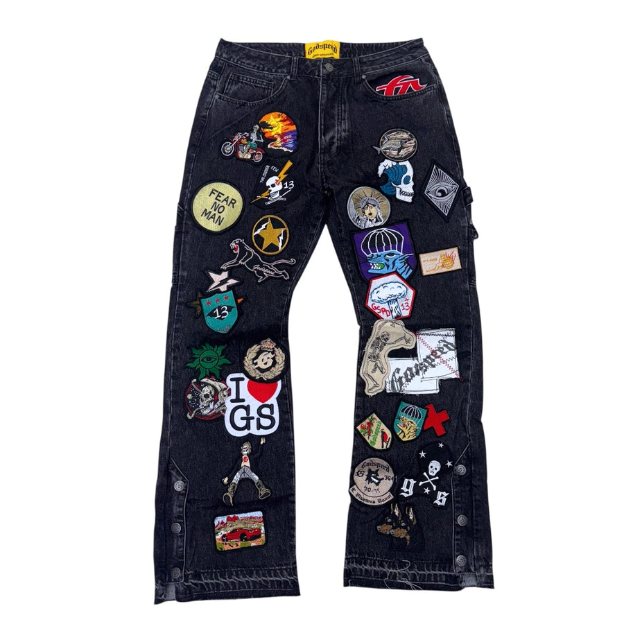 Stacked Sweat & Nylon Pants