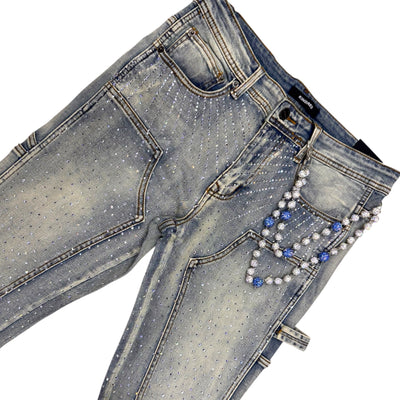 Stacked Sweat & Nylon Pants